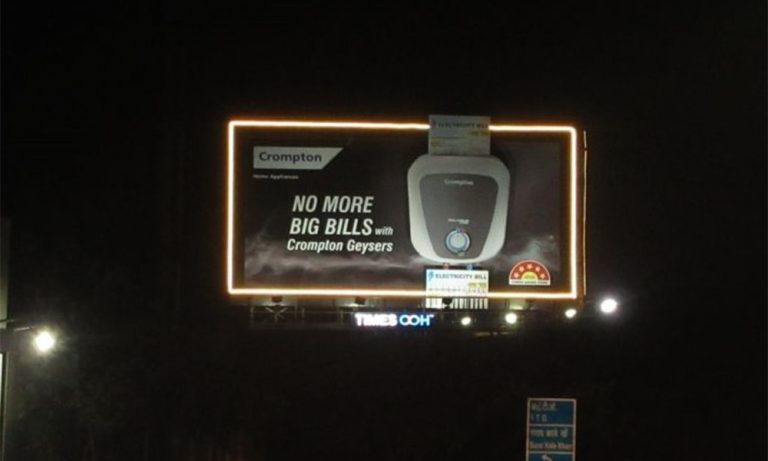 Crompton unveils life-sized geyser billboard | Media4Growth