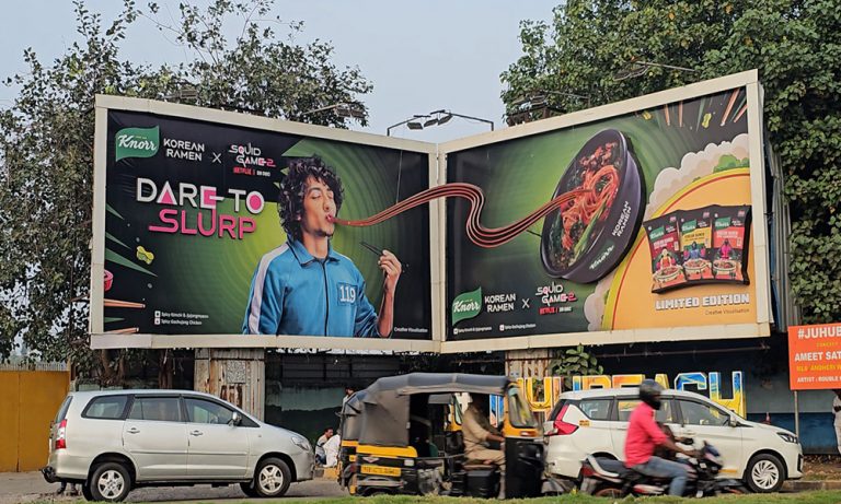 Knorr dares Mumbai to slurp with bold Squid Game inspired billboard ...