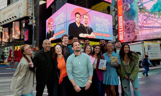 Times square billboard lights up for World Mental Health Day campaign ...