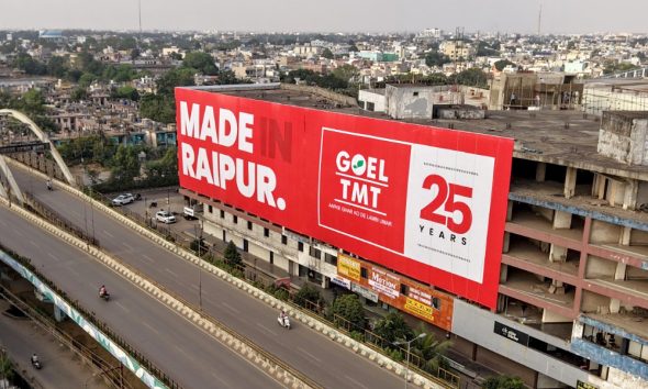 Goel TMT creates India’s largest building wrap installation in Raipur ...