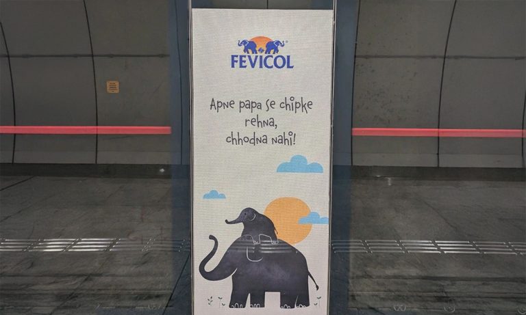 Contextual OOH campaign at Fevicol Marol Naka Metro | Media4Growth