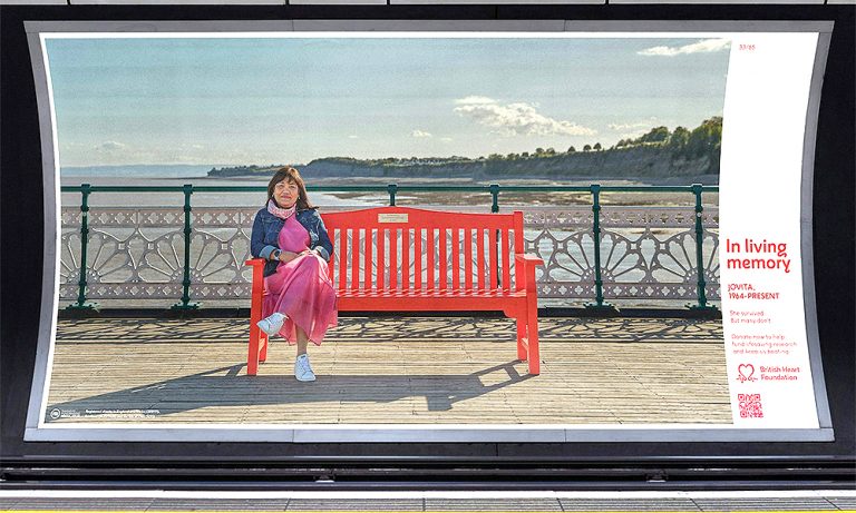 British Heart Foundation turns memorial benches into celebrations of ...