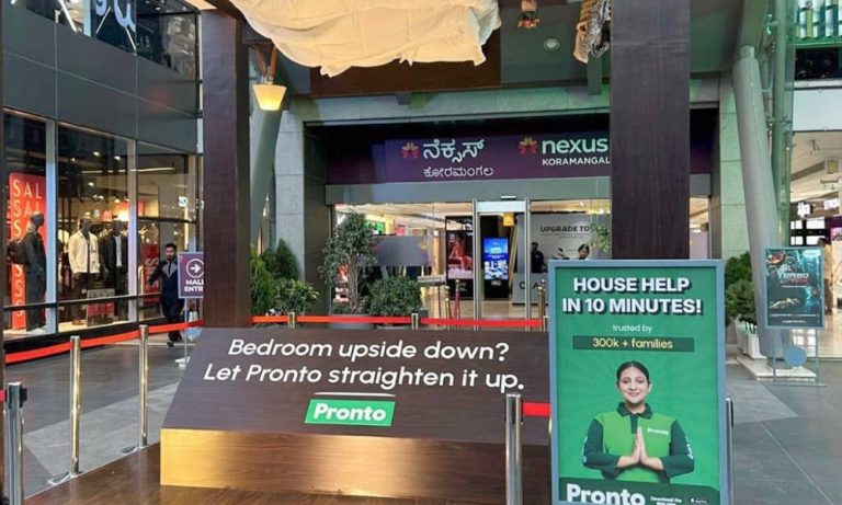 Pronto turns heads upside-down bedroom OOH activation | Media4Growth