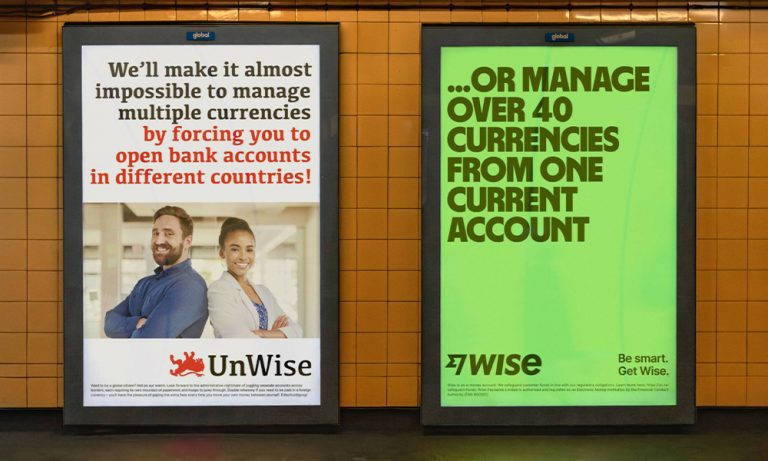 Wise turns “unwise banking” into a public spectacle across London ...