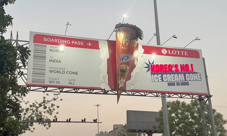 LOTTE World Cone lands in Ahmedabad with 3D OOH installation | Media4Growth