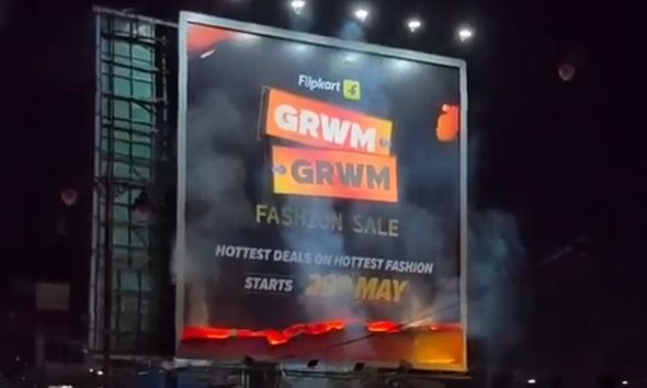 Flipkart turns ‘GRWM’ into ‘Garam Garam’ with a fiery 3D billboard ...